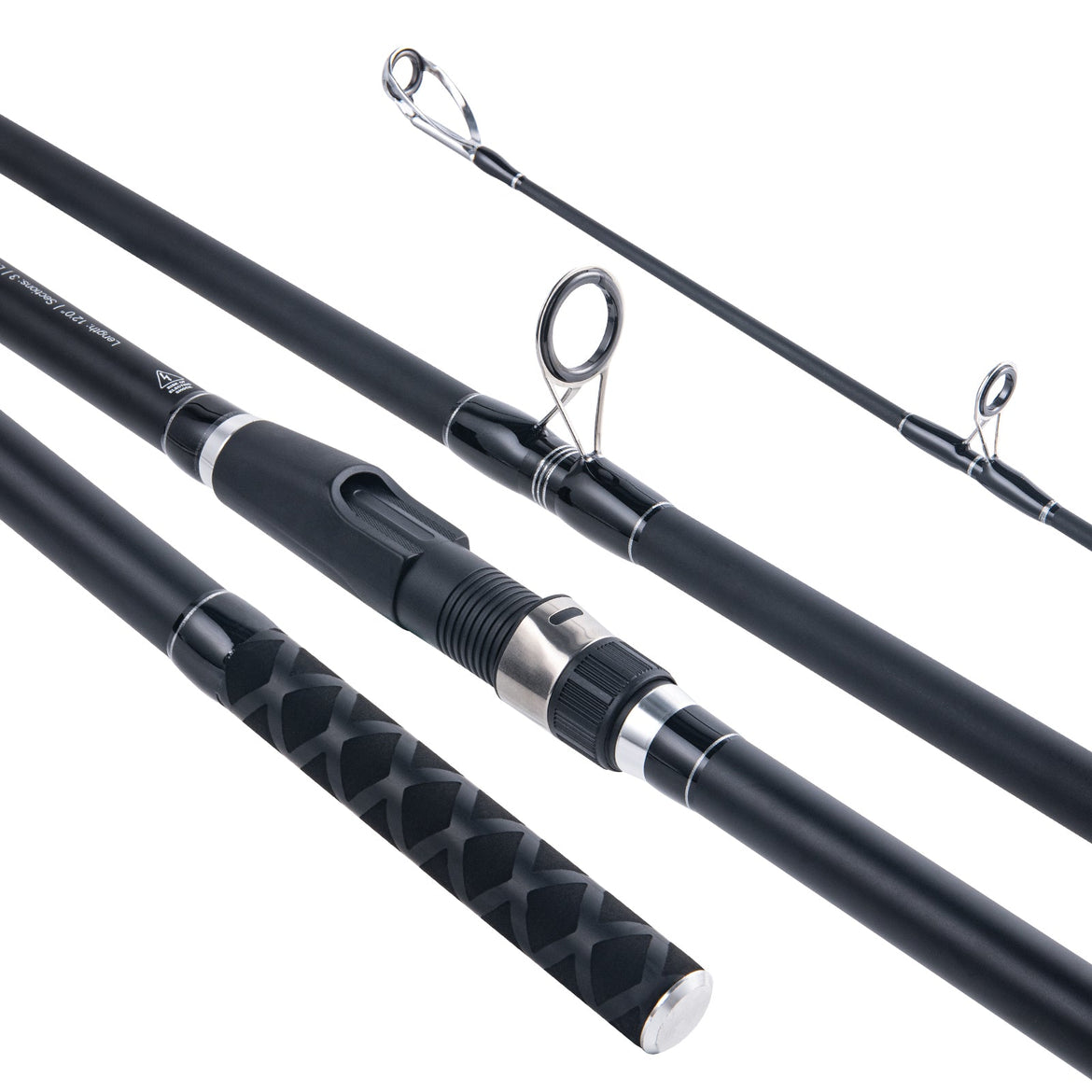 Goture Surf Spinning Fishing Rod 3-Piece Portable Carbon Fiber Travel ...