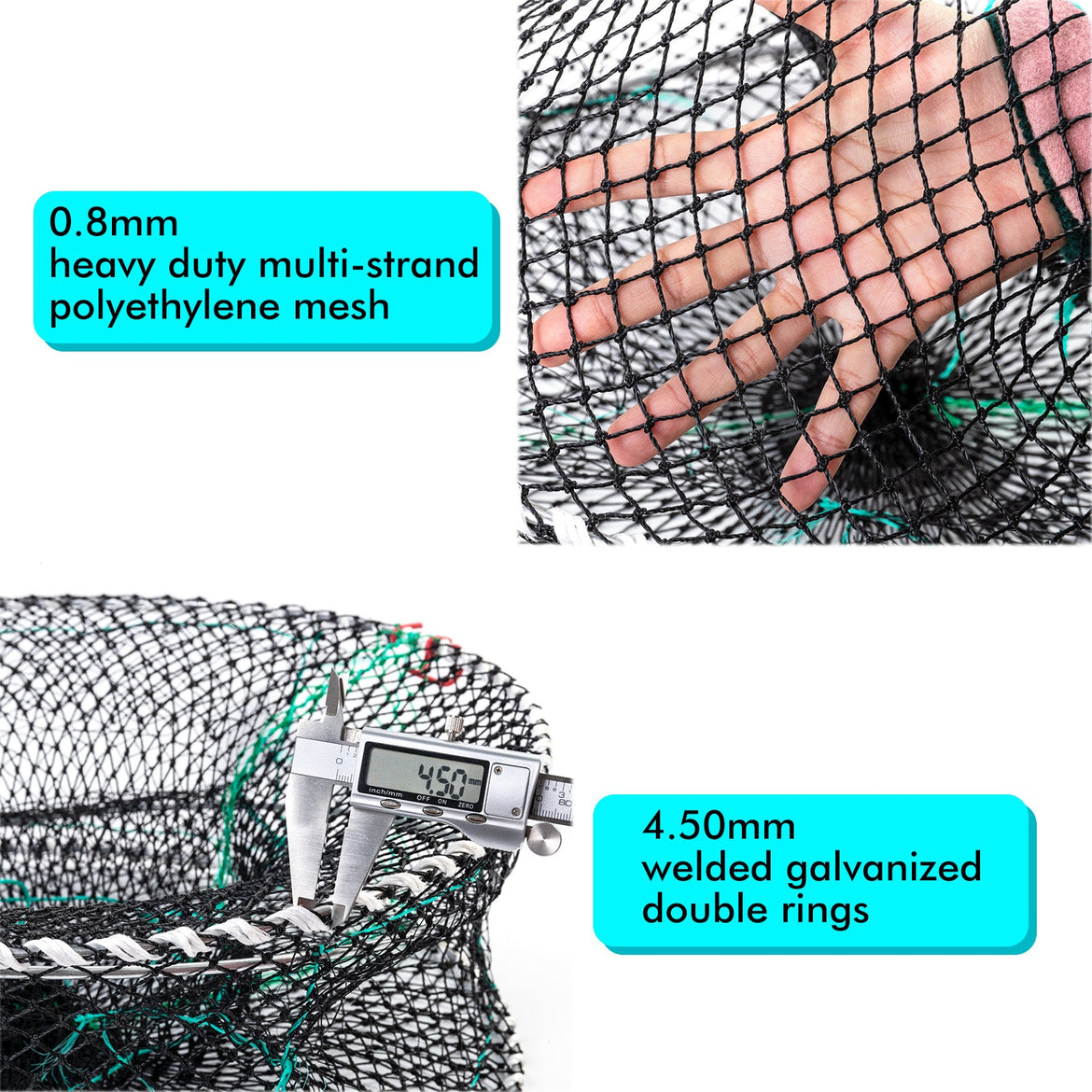 Goture Collapsible Folded Crab Trap Fishing Net Minnow Fish Crayfish C ...