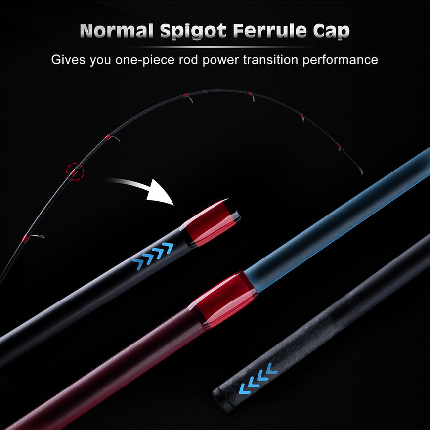 Goture-2-Piece-Spinning-Rod,24-Ton Carbon&Glass Fiber Composite Spinni ...