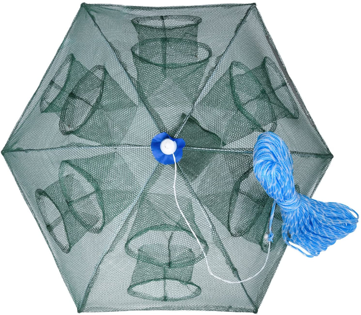 Goture Collapsible Folded Crab Trap Fishing Net Minnow Fish Crayfish C ...